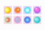 Round Circle Gradient Textures Pack, Texture Graphic | Supply.Family