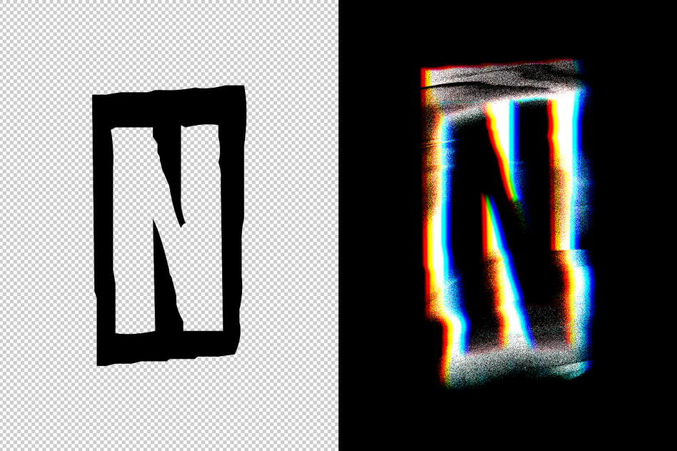 Glitch Distortion Text Effects Collection, Photoshop Effect Graphic ...