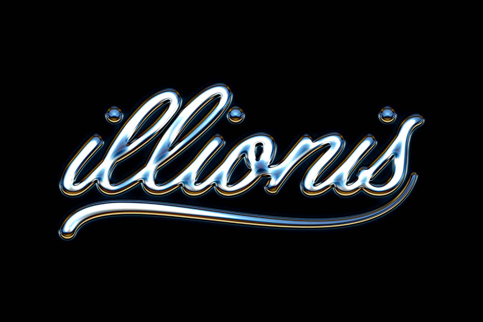 Iridescent Chrome Text Effect, Photoshop Effect Graphic | Supply.Family