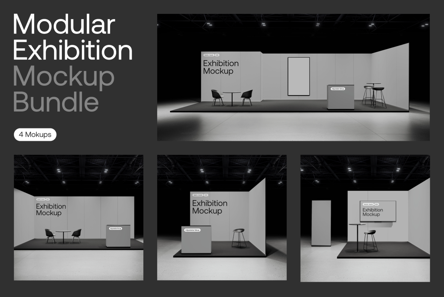 Modular Exhibition Mockup M04, Event Screen Mockup | Supply.Family