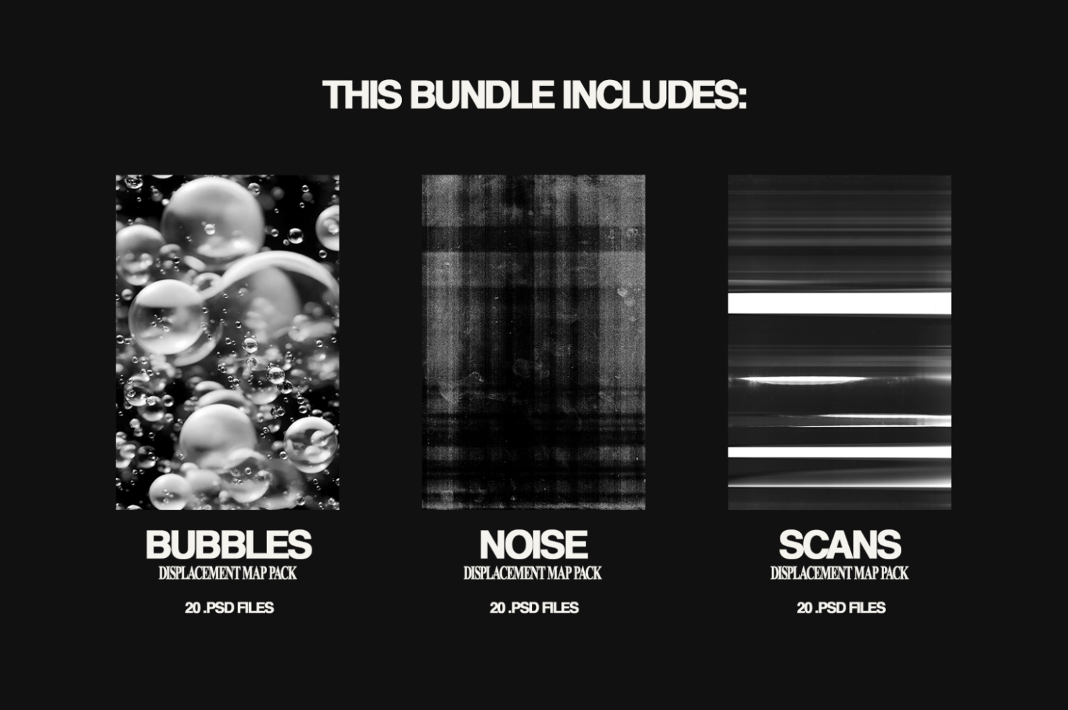 DISPLACEMENT MAP BUNDLE | 60 PSD DISPLACEMENT MAPS, Texture Graphic ...