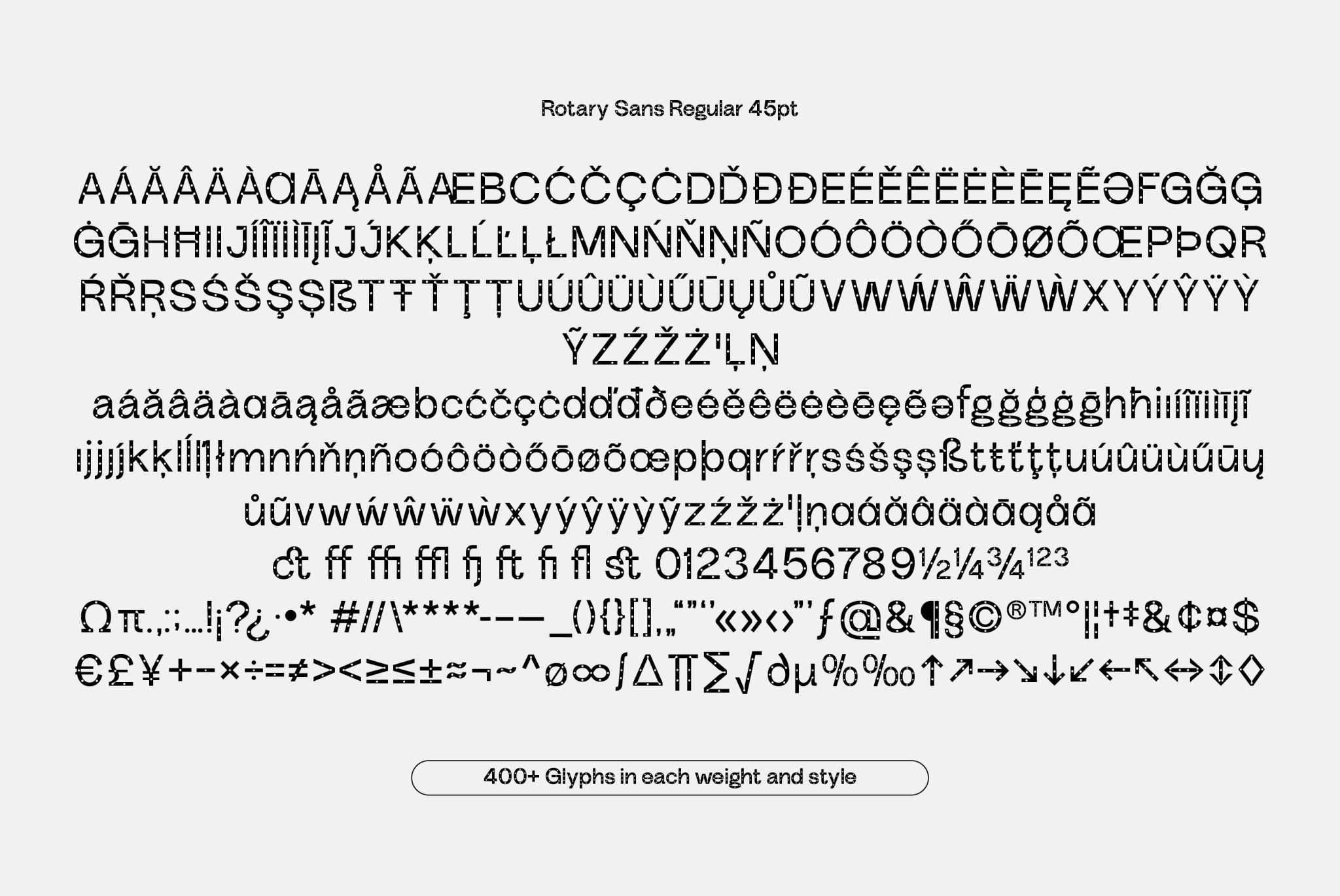 Rotary Sans, Sans Serif Font | Supply.Family