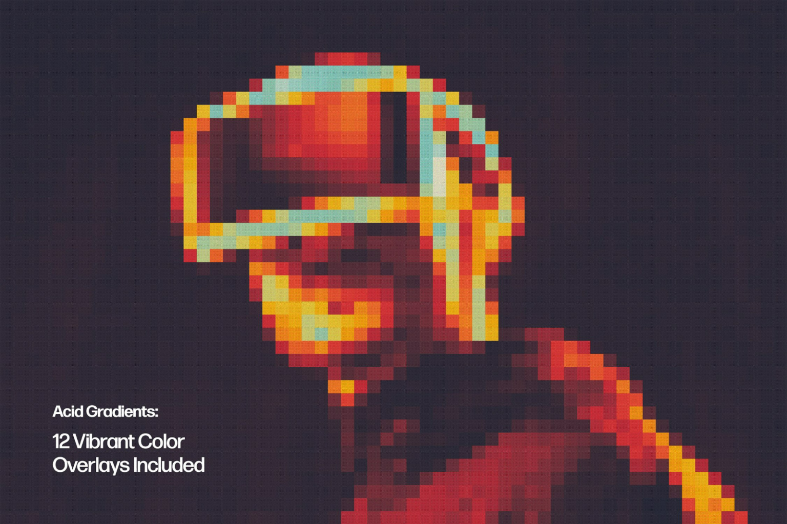 Acid Pixel Art Effect, Photoshop Effect Graphic | Supply.Family