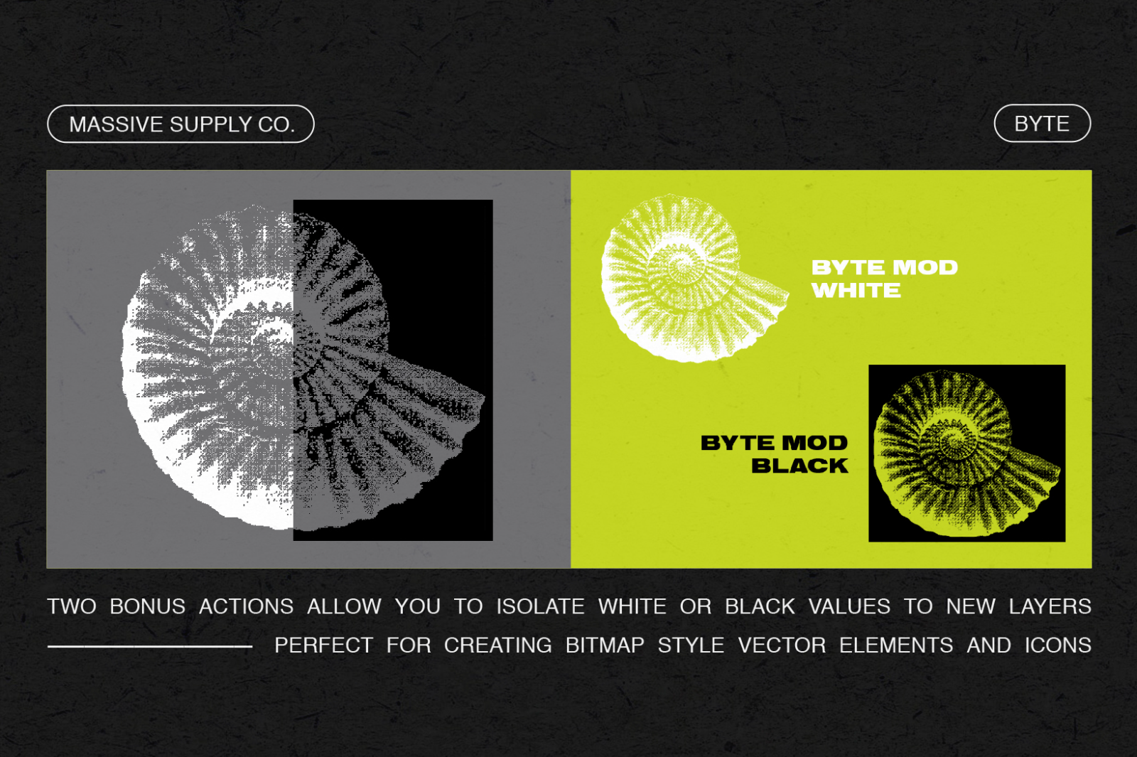BYTE – Bitmap Actions for Photoshop, Photoshop Effect Graphic | Supply ...