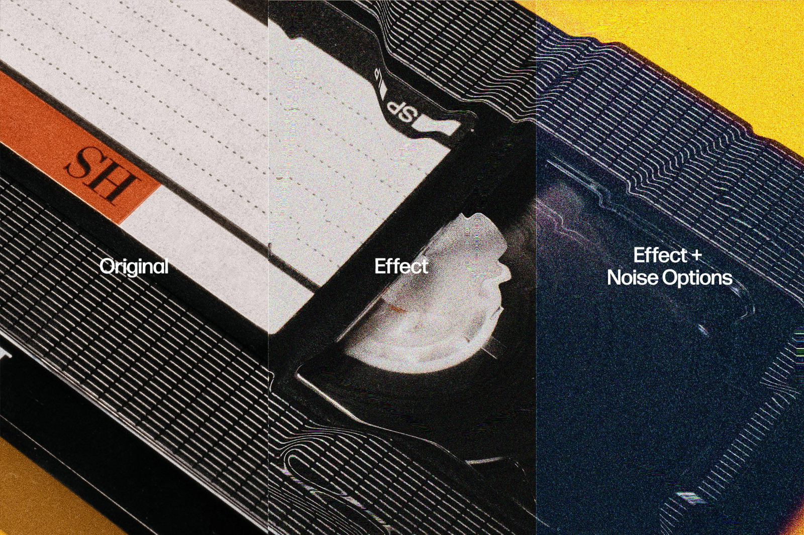 Old Tape Analog Effect, Photoshop Effect Graphic | Supply.Family