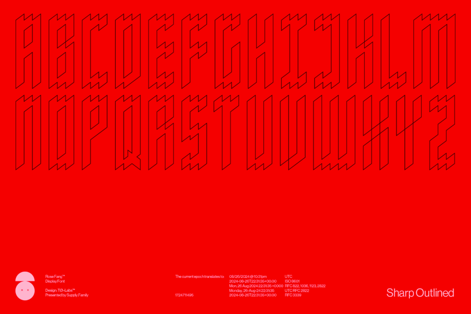 Rose Fang, Display Font | Supply.Family