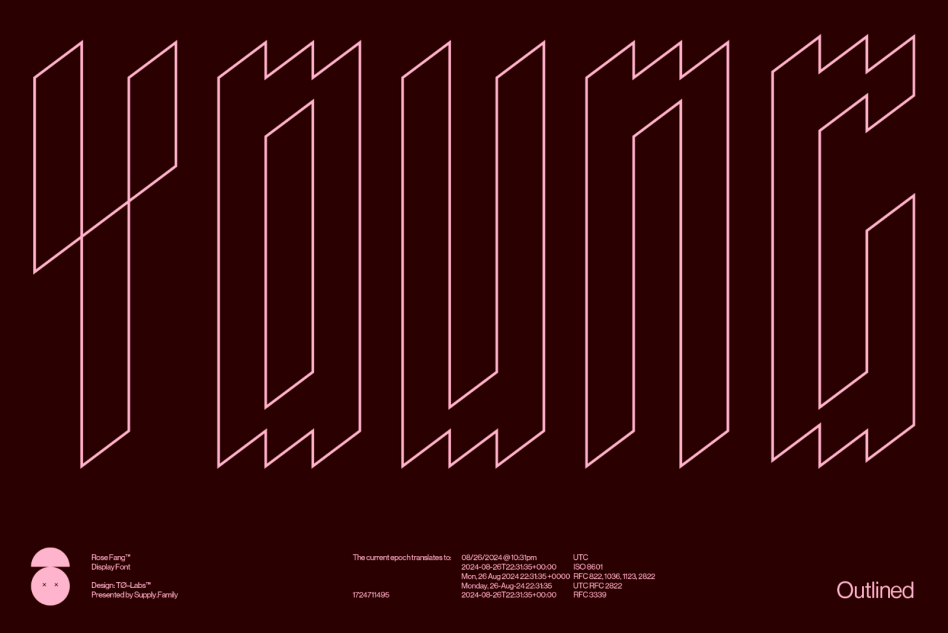 Rose Fang, Display Font | Supply.Family