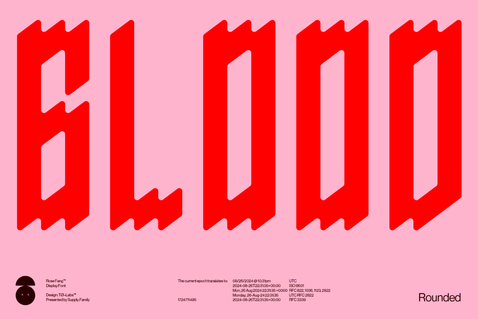 Rose Fang™, Display Font | Supply.Family