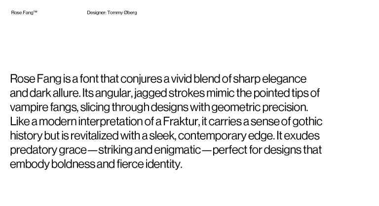 Rose Fang™, Display Font | Supply.Family