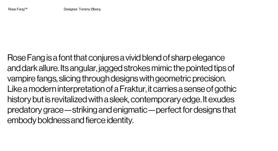 Rose Fang™, Display Font | Supply.Family