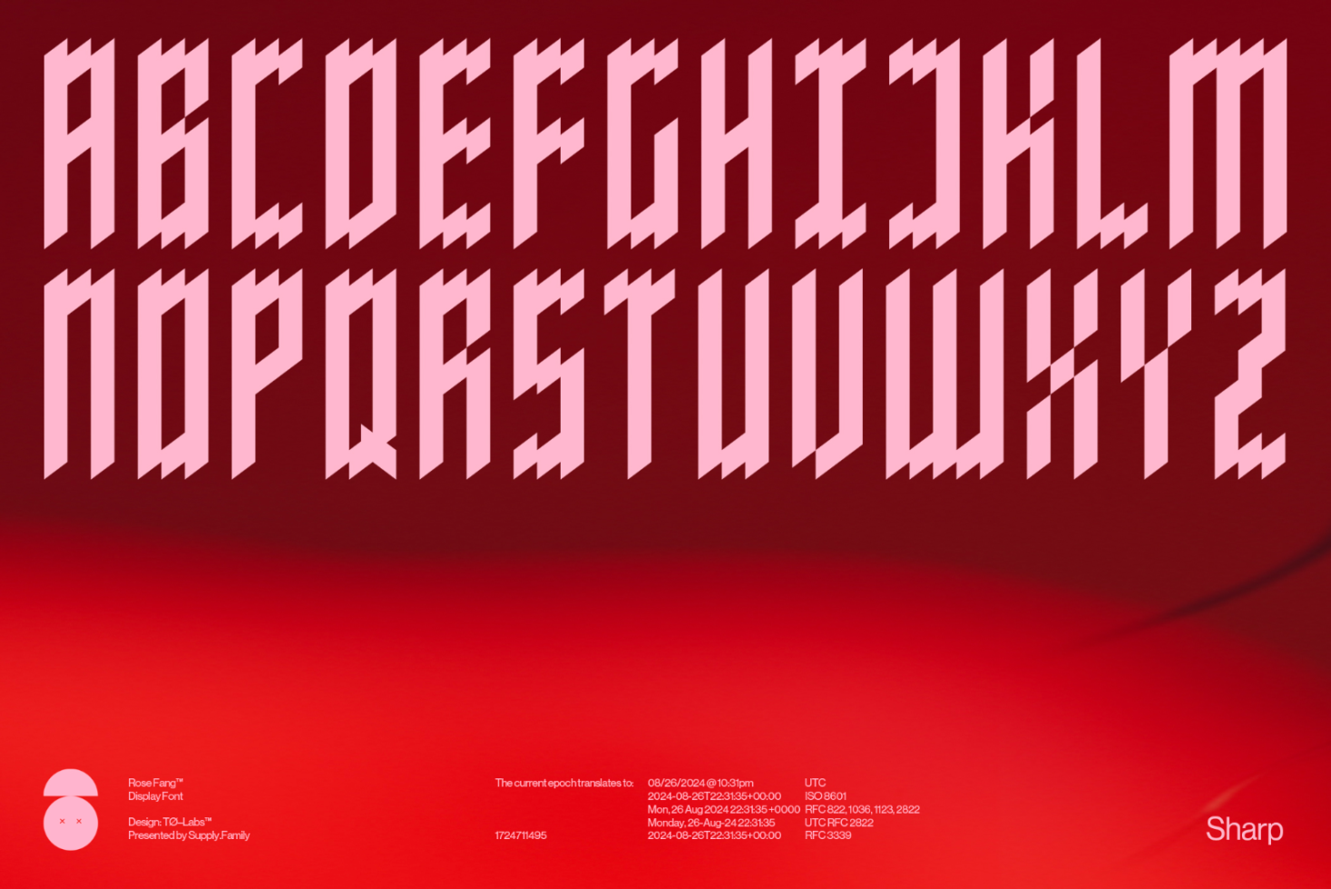 Rose Fang™, Display Font | Supply.Family