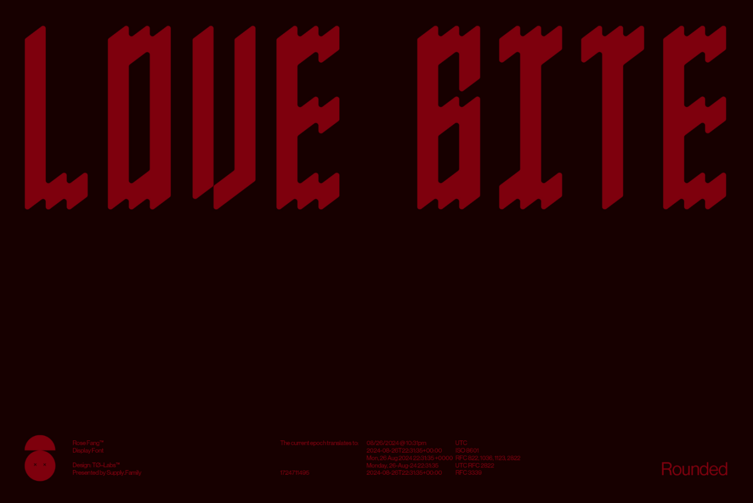 Rose Fang™, Display Font | Supply.Family