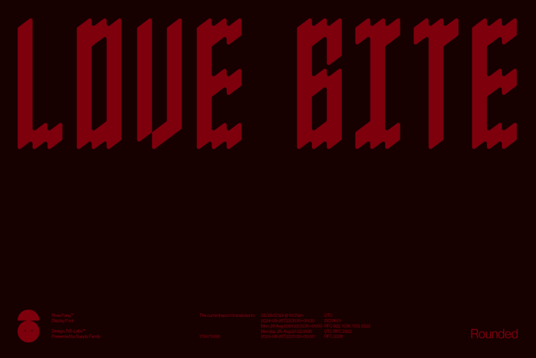 Rose Fang™, Display Font | Supply.Family