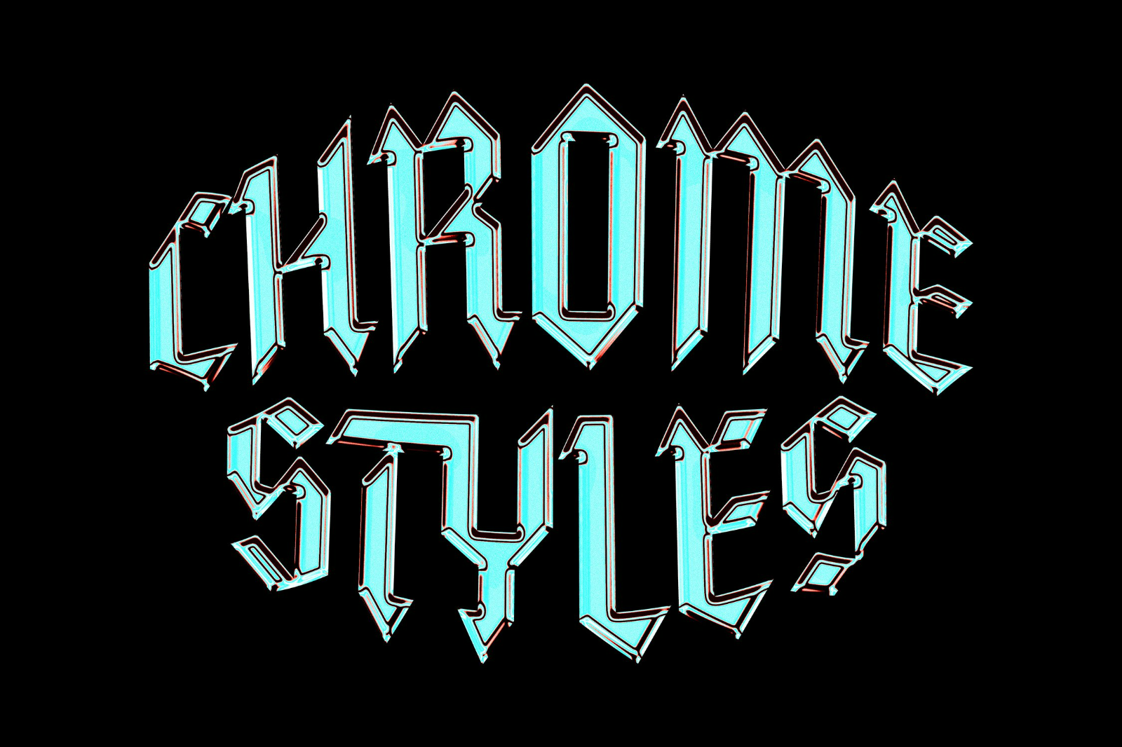 Galactic Chrome Text Styles, Photoshop Effect Graphic | Supply.Family