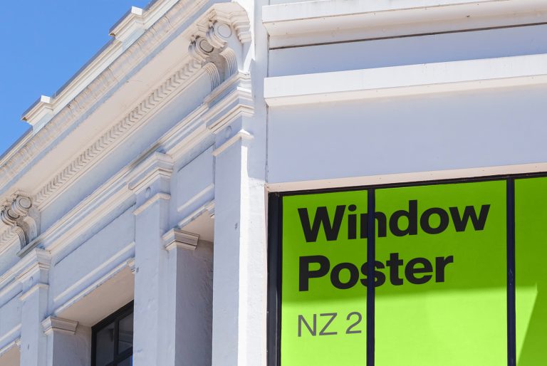 Window Poster NZ 02, Large Screen Mockup | Supply.Family