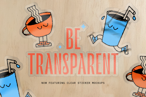 Custom Shape Sticker Mockup, Object Mockup | Supply.Family