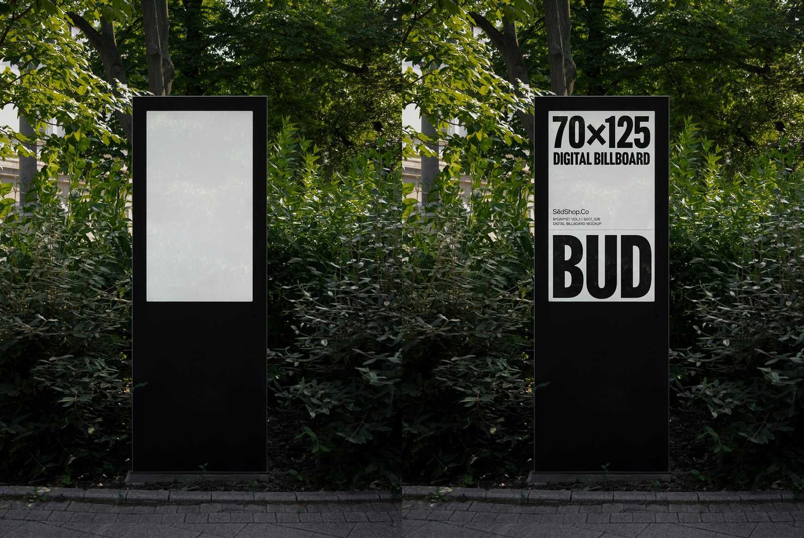 Digital Billboard Mockup S007-028, Outdoor Mockup | Supply.Family