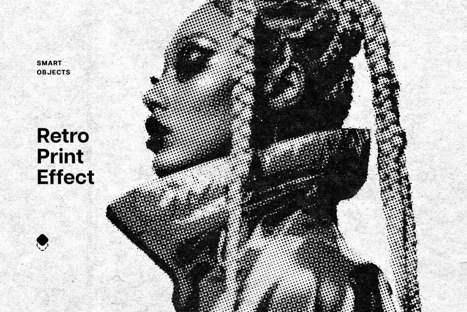 Halftone Print Photo Effect, Photoshop Effect Graphic | Supply.Family