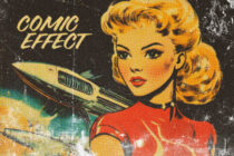 Retro Comic Photo Effect, Photoshop Effect Graphic | Supply.Family