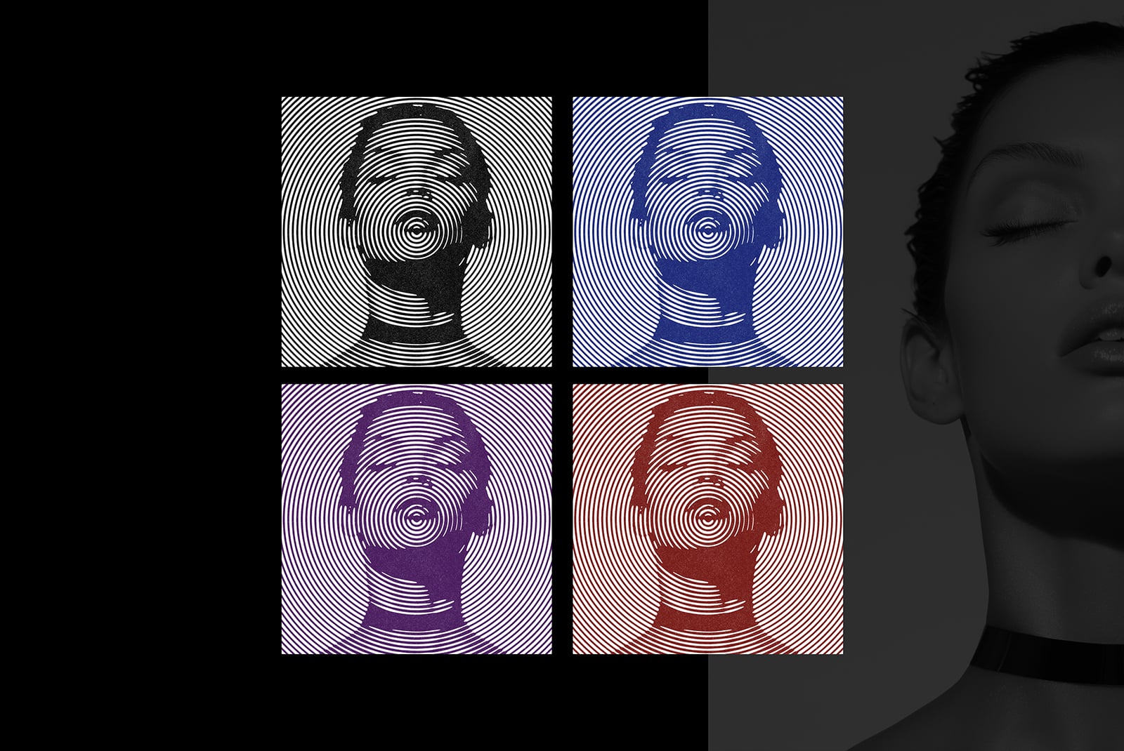 Circle Spin Halftone Photo Effect, Photoshop Effect Graphic | Supply.Family