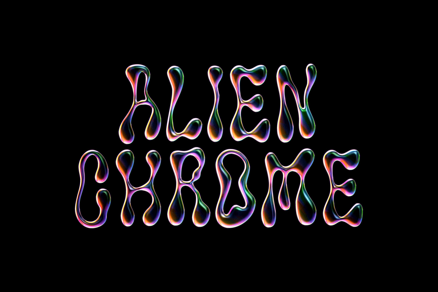 Alien Chrome Effect for Text & Logo, Photoshop Effect Graphic | Supply ...