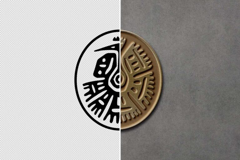 Metallic Pin Badges Effect, Photoshop Effect Graphic | Supply.Family