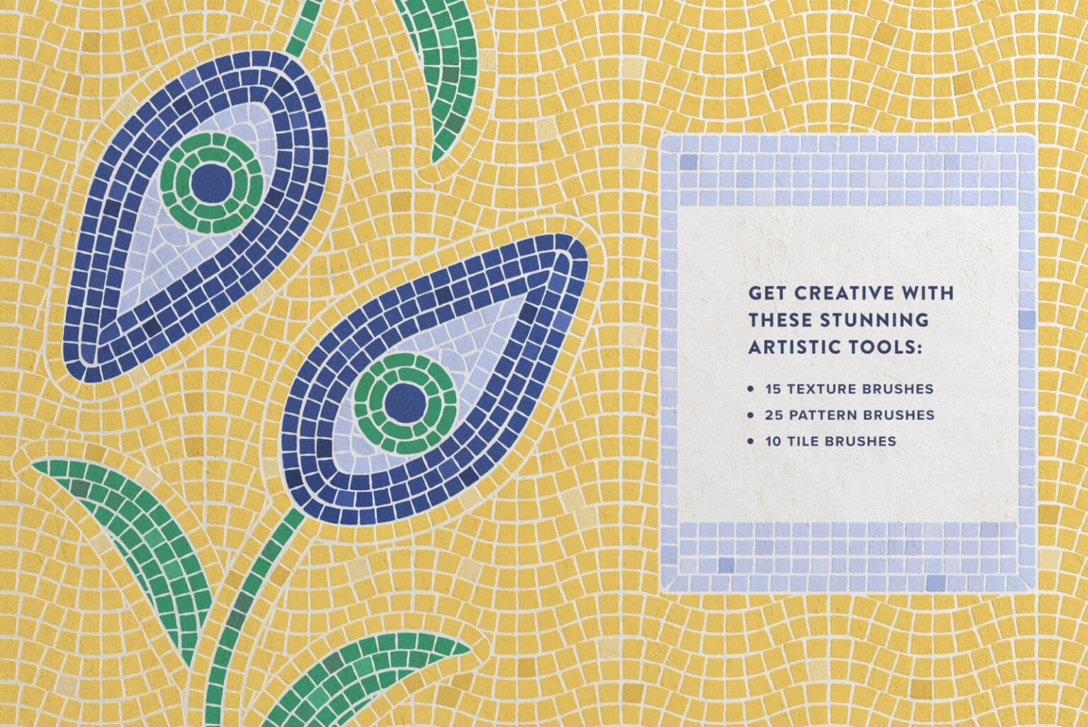 Mosaic Tile Procreate Brushes, Procreate Brush More | Supply.Family