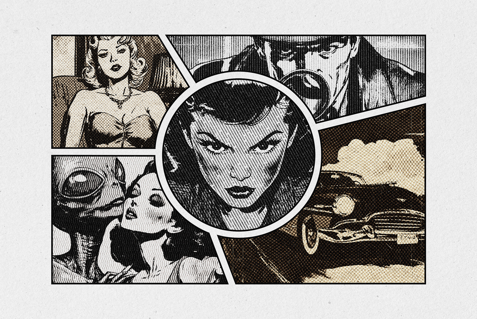 Retro Print Photo Effect, Photoshop Effect Graphic | Supply.Family