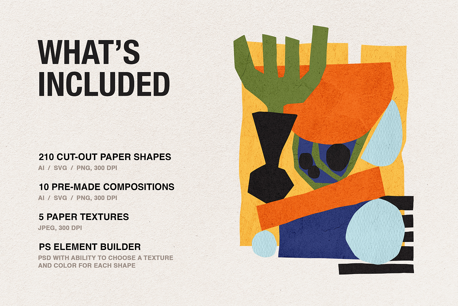 Paper Cut-Out Shapes Collection, Texture Graphic | Supply.Family