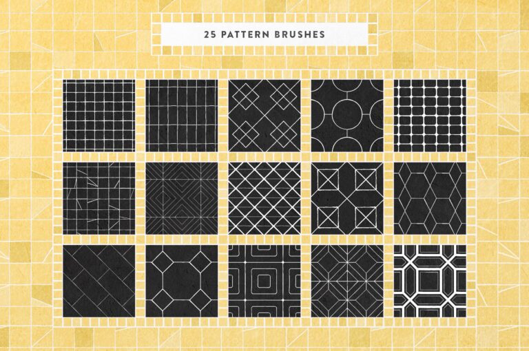 Mosaic Tile Procreate Brushes, Procreate Brush More | Supply.Family