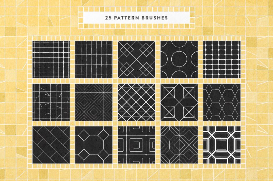Mosaic Tile Procreate Brushes, Procreate Brush More | Supply.Family