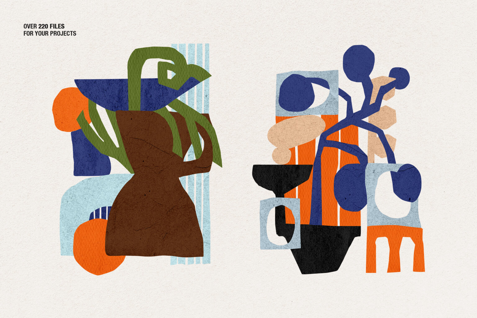 Paper Cut-Out Shapes Collection, Texture Graphic | Supply.Family