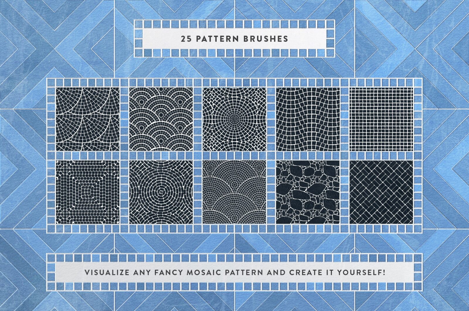 Mosaic Tile Procreate Brushes, Procreate Brush More | Supply.Family