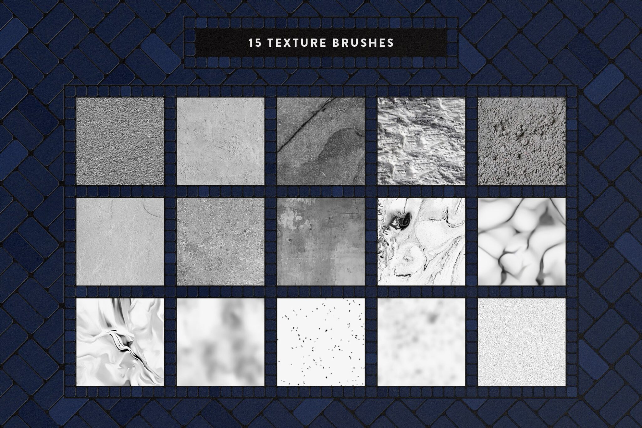 Mosaic Tile Procreate Brushes, Procreate Brush More | Supply.Family
