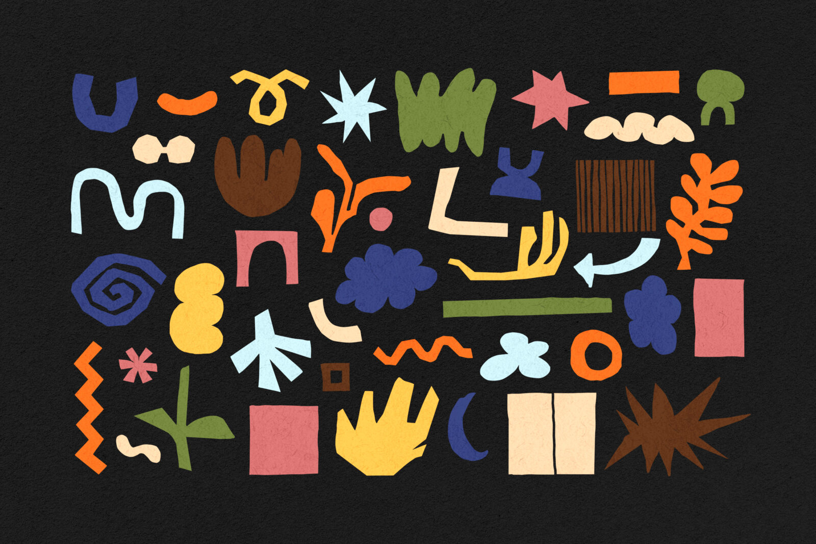 Paper Cut-Out Shapes Collection, Texture Graphic | Supply.Family