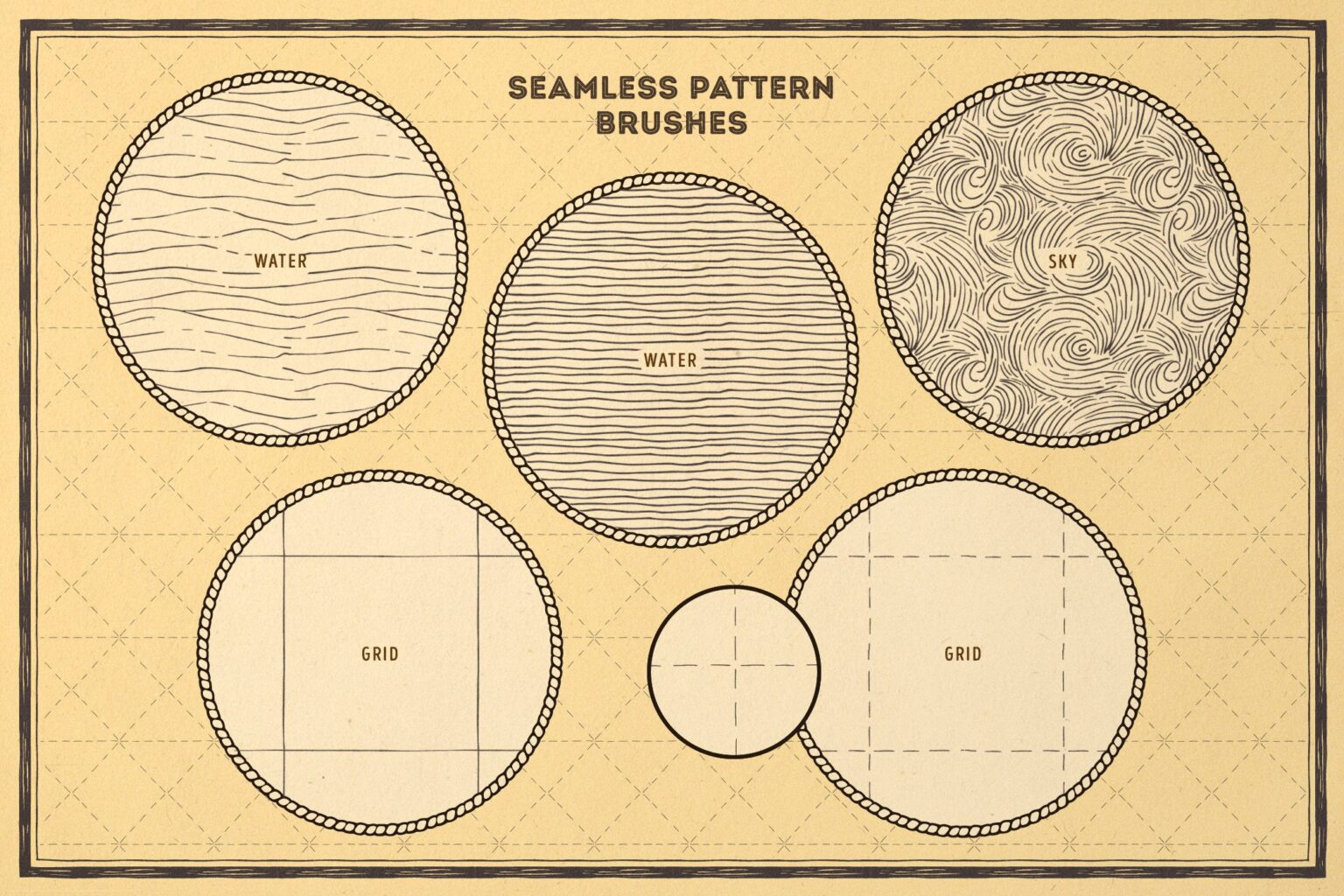 Vintage Map: Procreate Brushes, Procreate Brush More | Supply.Family