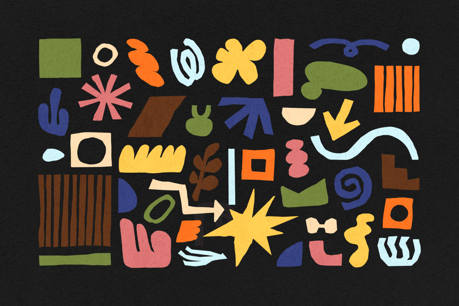 Paper Cut-Out Shapes Collection, Texture Graphic | Supply.Family