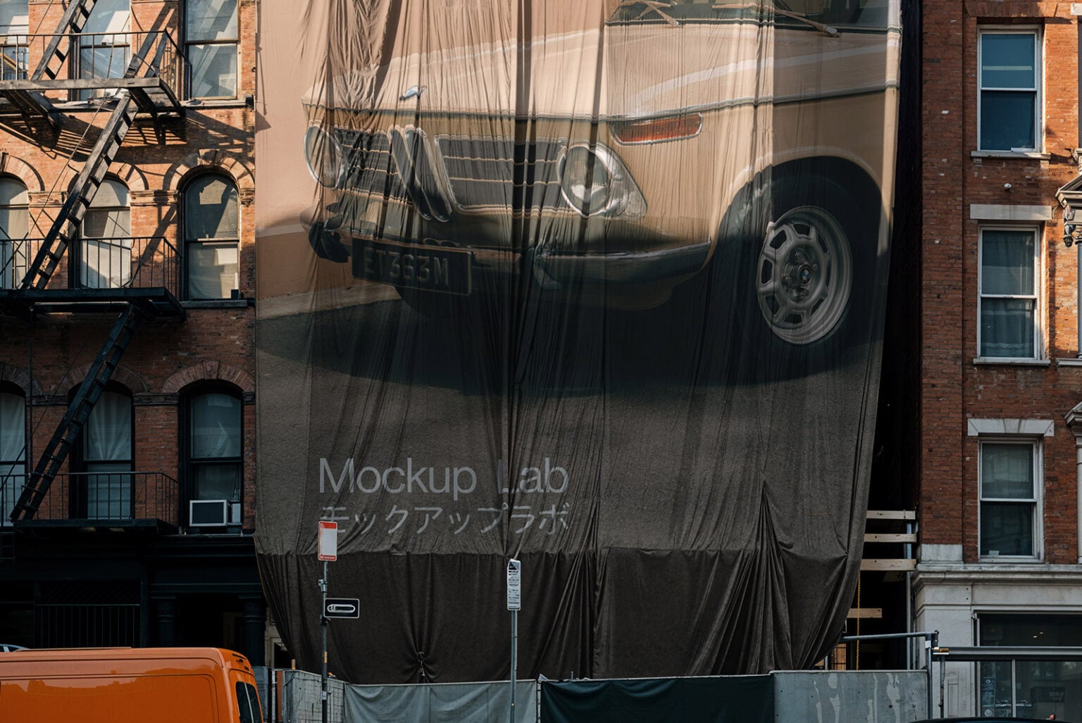 Scaffold Cover 01ML Mockup, Object Mockup | Supply.Family