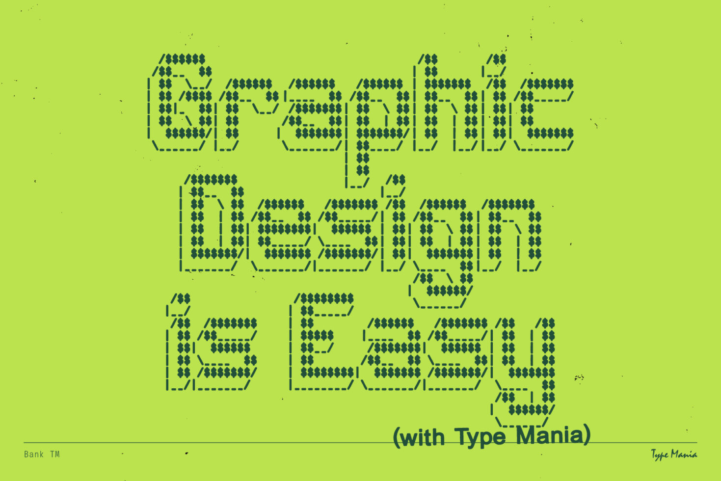 Bank TM, Display Font | Supply.Family