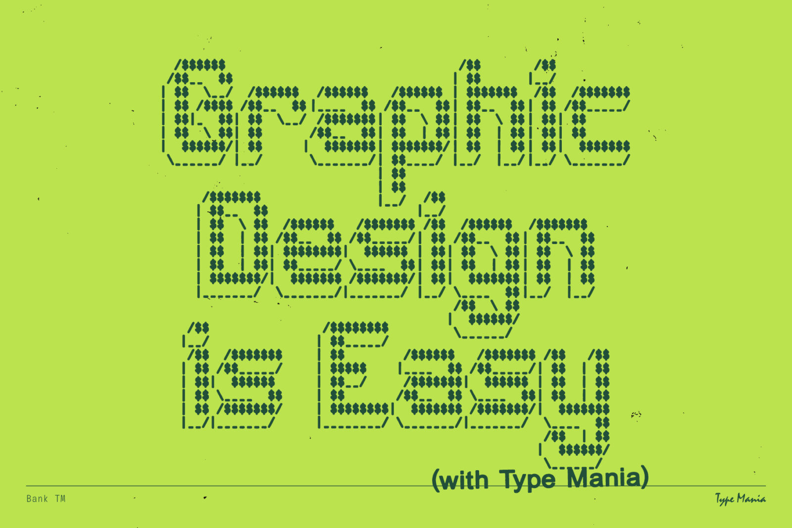 Bank TM, Display Font | Supply.Family