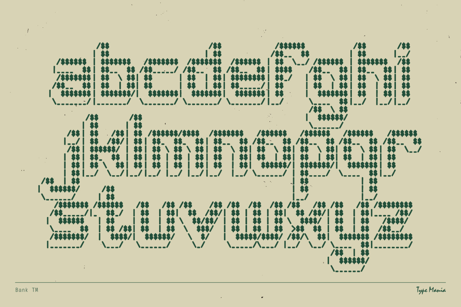 Bank TM, Display Font | Supply.Family