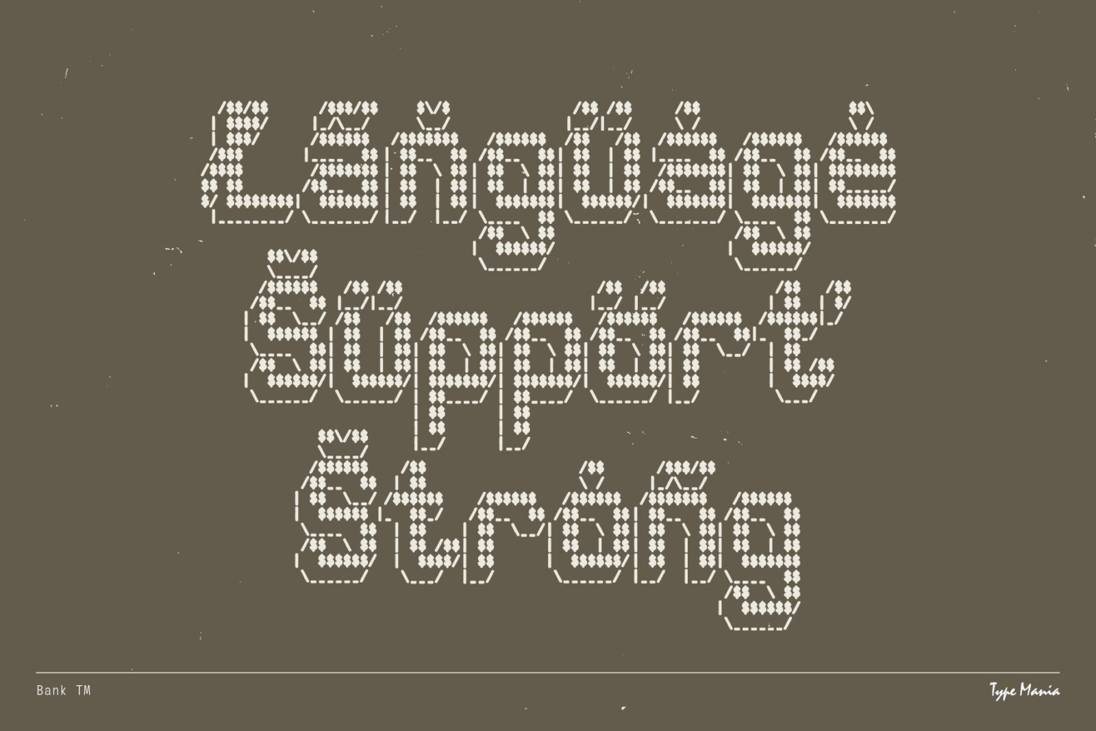 Bank TM, Display Font | Supply.Family