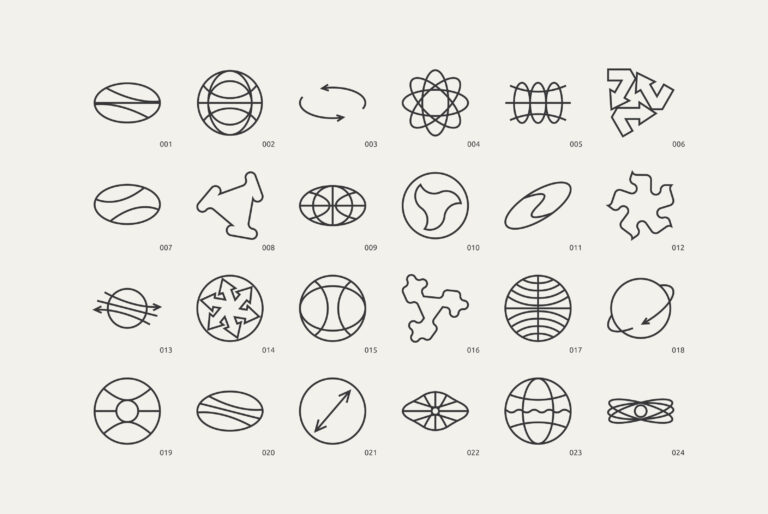 96 Linear Vector Shapes. Part2, Vector Graphic | Supply.Family