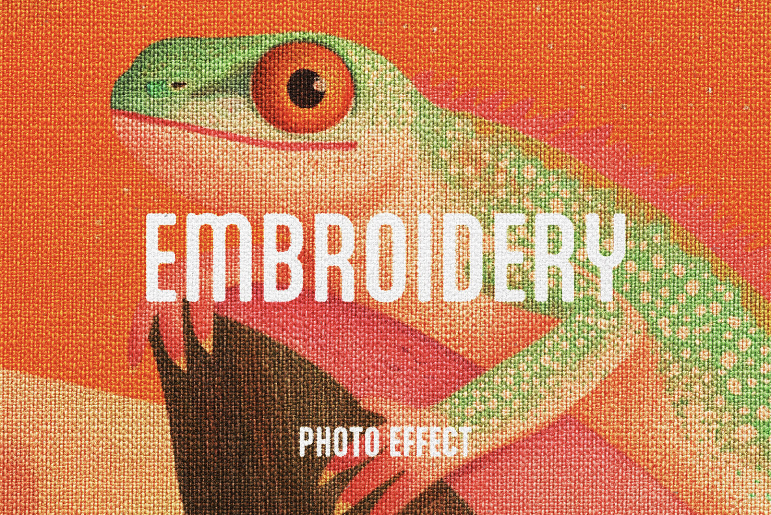 Embroidery Stitch Photo Effect, Photoshop Effect Graphic | Supply.Family