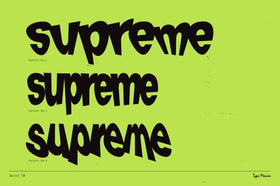 Dazed TM, Sans Serif Font | Supply.Family