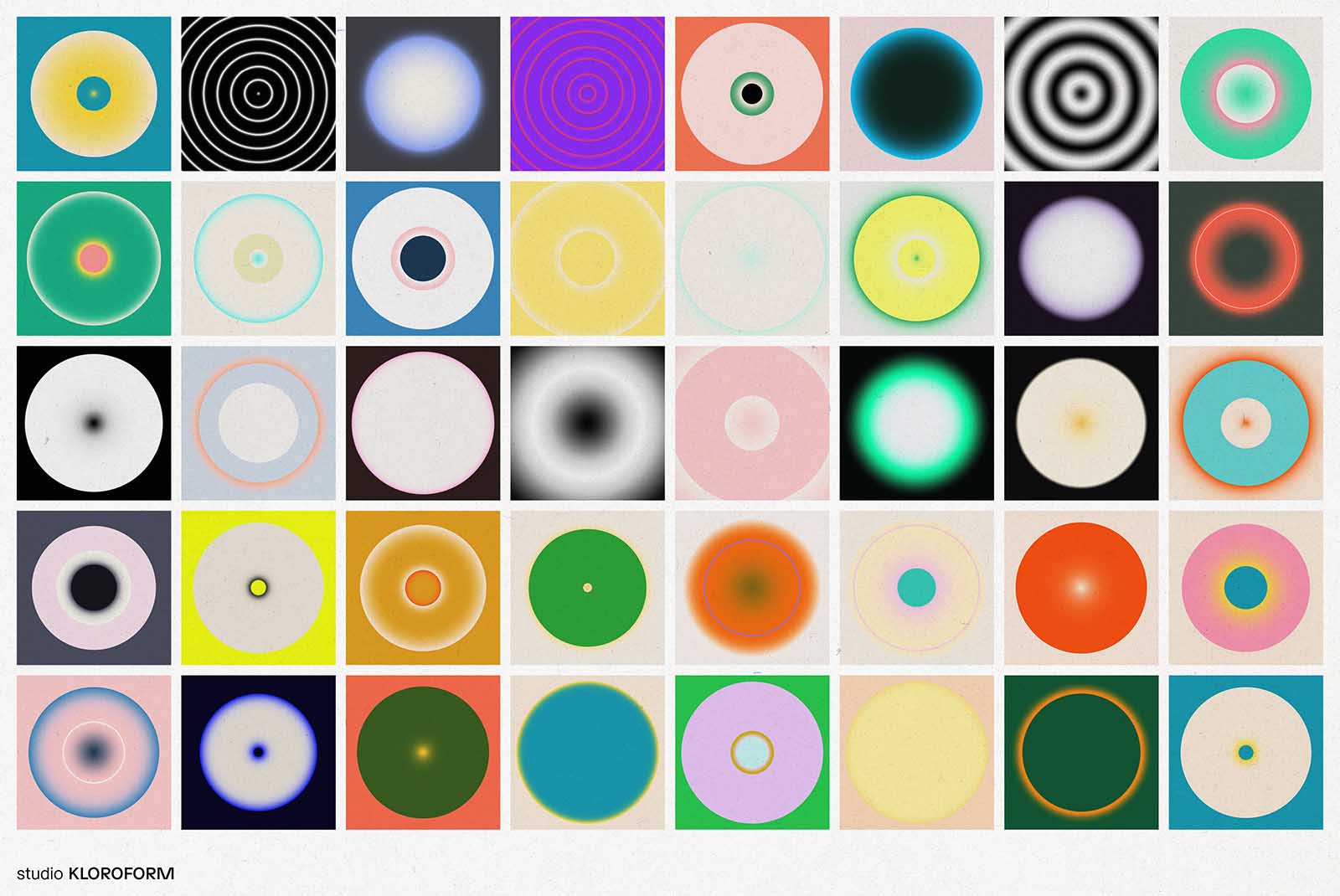 GRADIAL – 200 Radial Gradients, Texture Graphic | Supply.Family