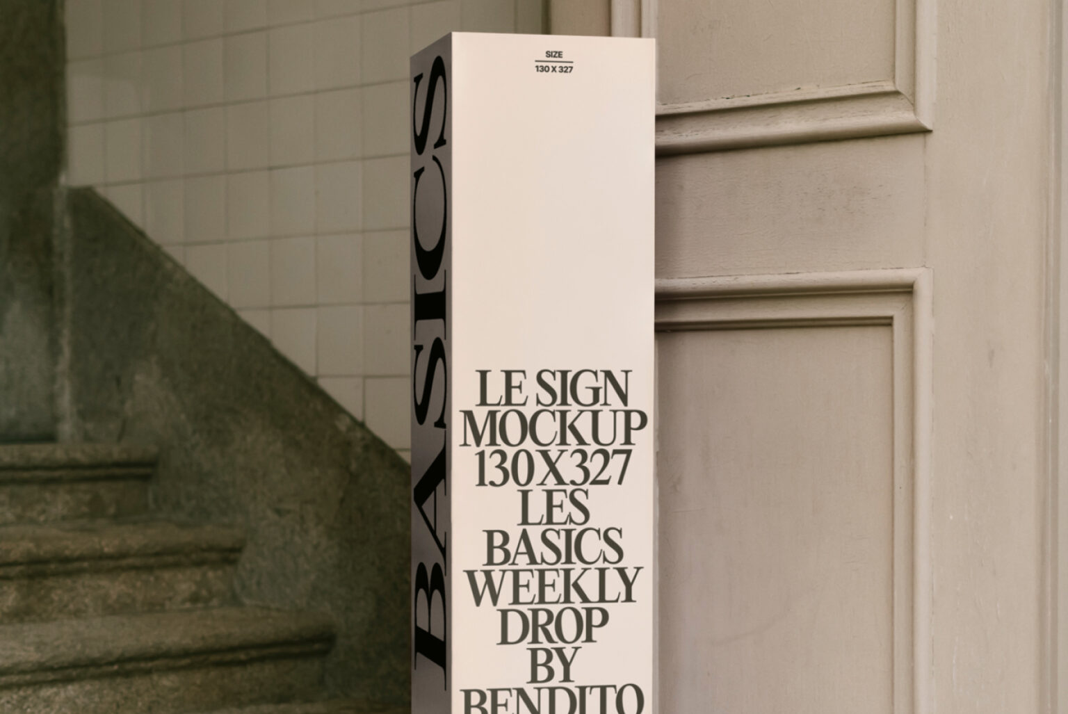 Le Sign LB25W07 Mockup, Outdoor Mockup | Supply.Family