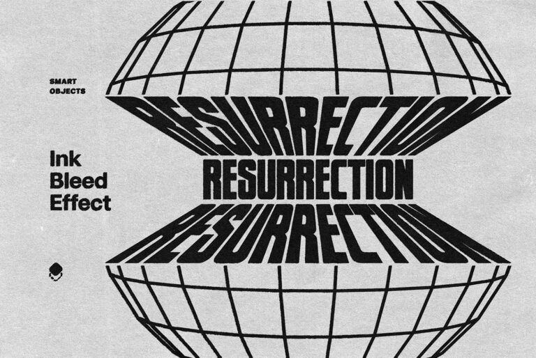 Ink Bleed Text & Logo Effect, Photoshop Effect Graphic | Supply.Family