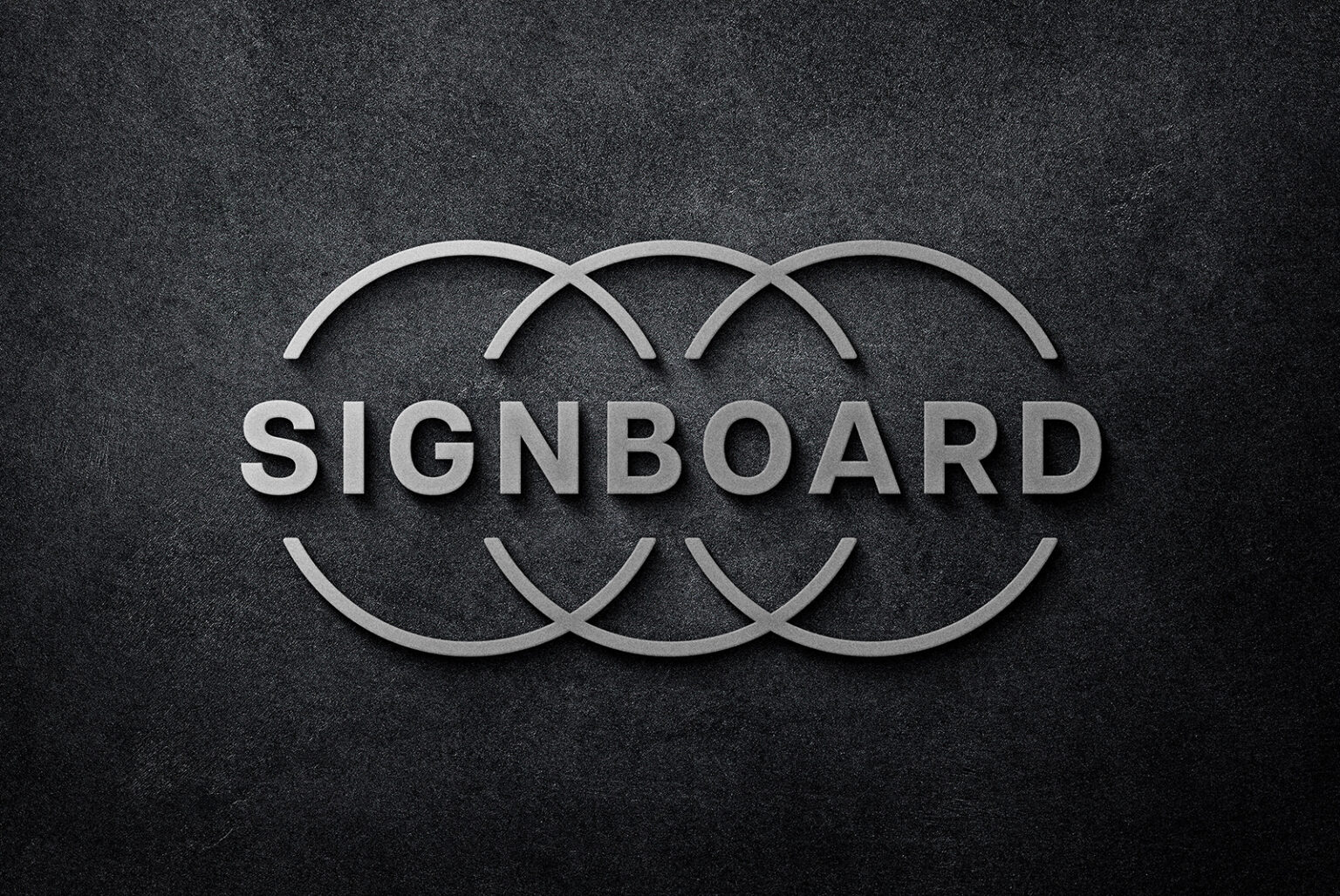 Luxury Silver Signboard Logo Effect, Photoshop Effect Graphic | Supply ...