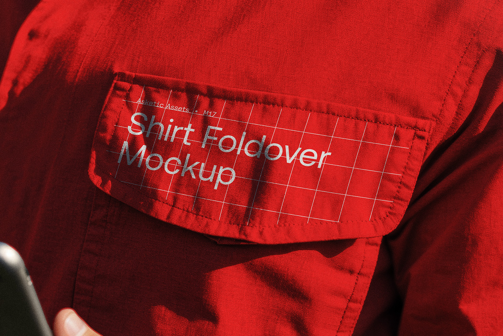 Shirt Foldover Pocket Mockup M17, Apparel Mockup | Supply.Family